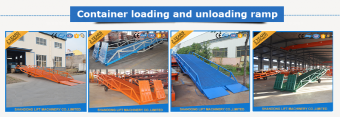 Adjustable Warehouse Container Loading Ramps , Electric Container Yard Ramp